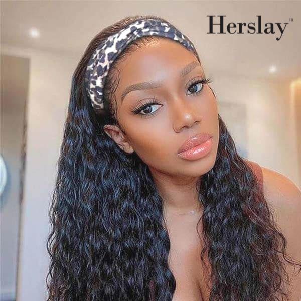 Perruque brésilienne à boucle effet mouillé avec bandeau - Herslay
