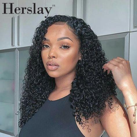 Perruque lace frontale remy bouclée avec dentelle transparente - Herslay