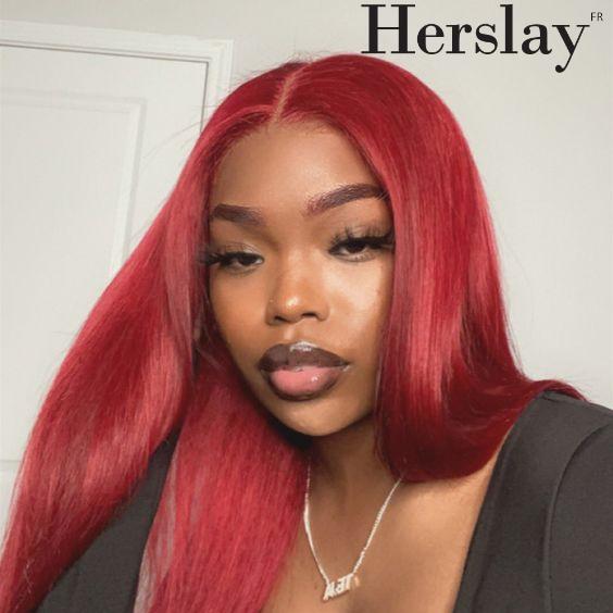 Tissage brésilien lisse et rouge avec lace closure - Herslay