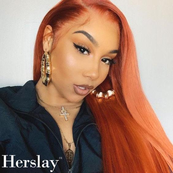 Tissage brésilien orange avec lace closure - Herslay