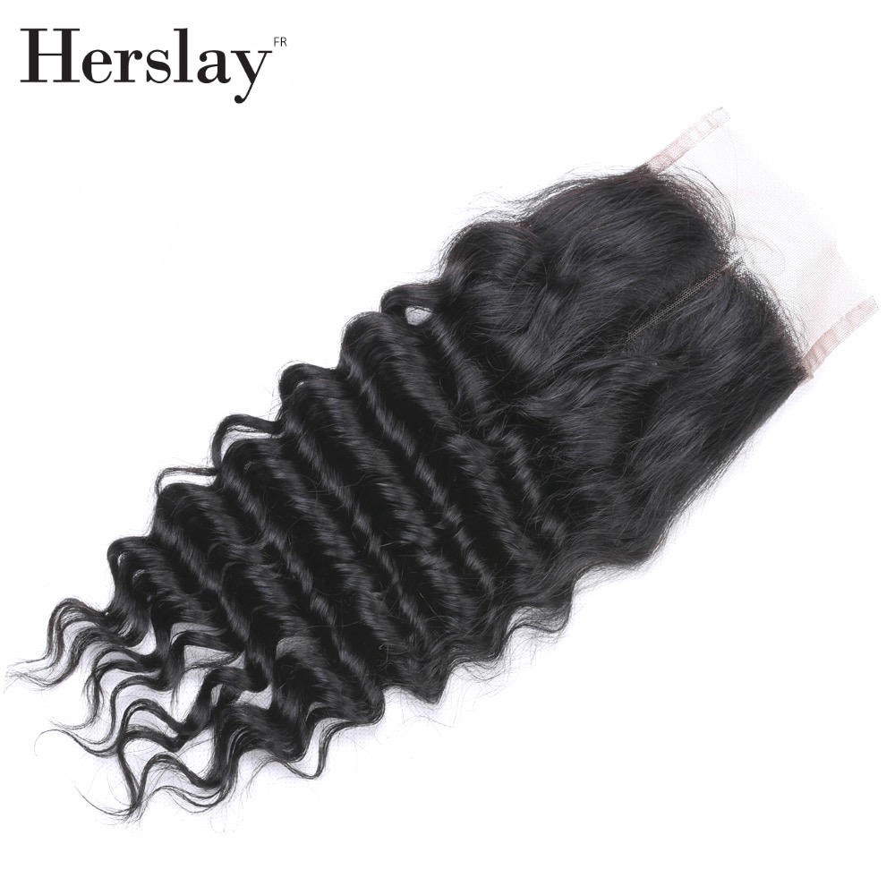 Tissage lace closure brésilienne frisée brune - Herslay