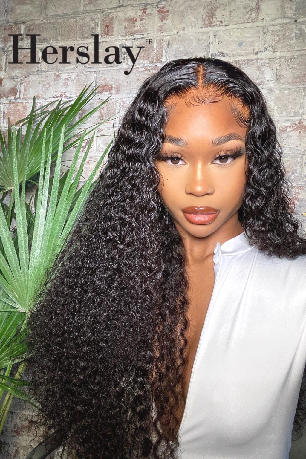 Perruque lace frontale brésilienne bouclée - Herslay